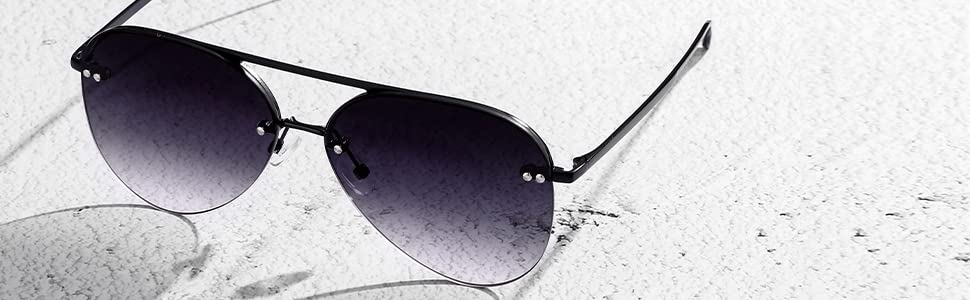 TOPFOXX - Megan 2 - Black Aviator Sunglasses for Women - Total UV400 Protection - Classic Pilot Sunglasses (Brown, Narrow)