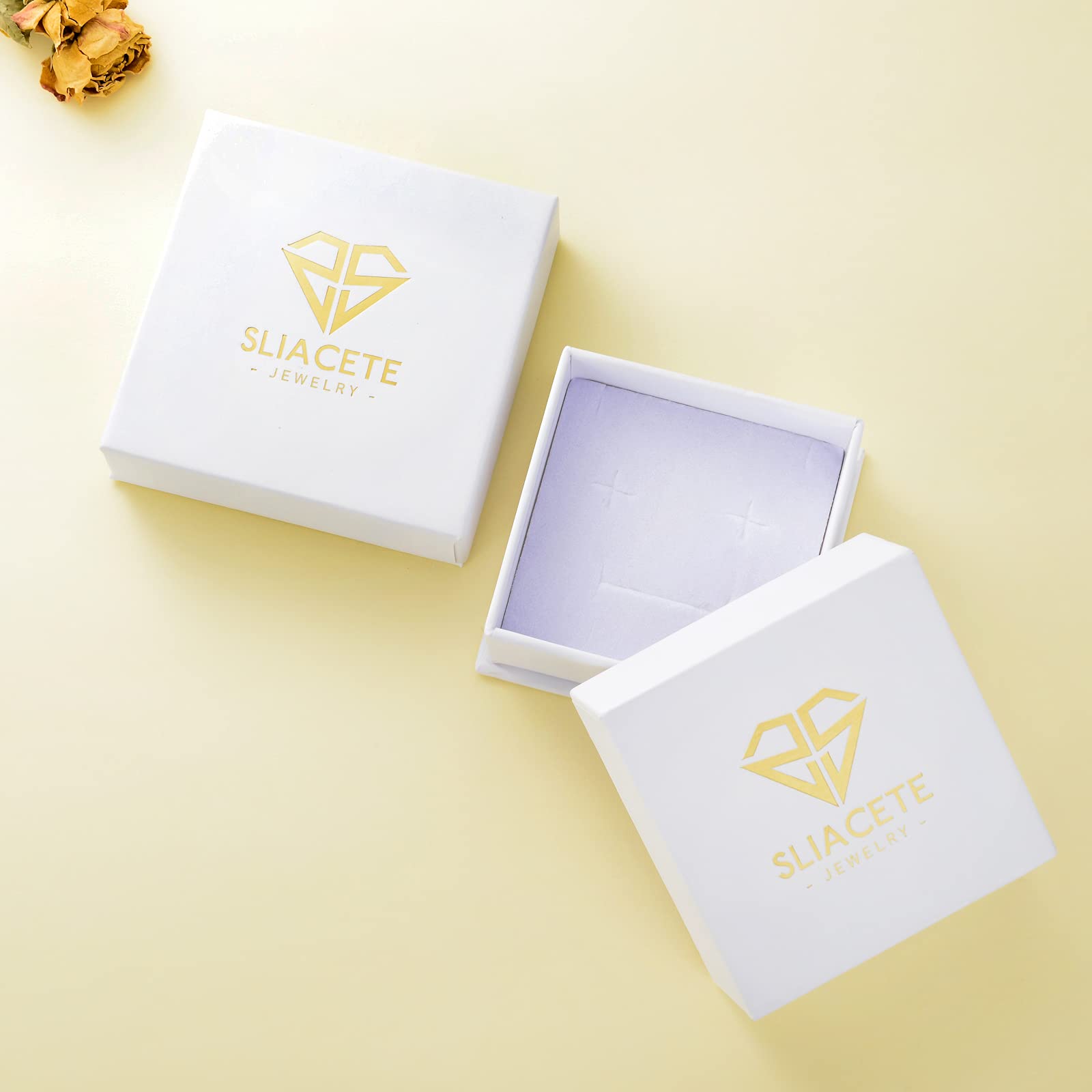 SLIACETE Chain Link Eternity Ring 925 Sterling Silver Cubic Zirconia Link Chain Ring Stacking Band Rings for Women Wife