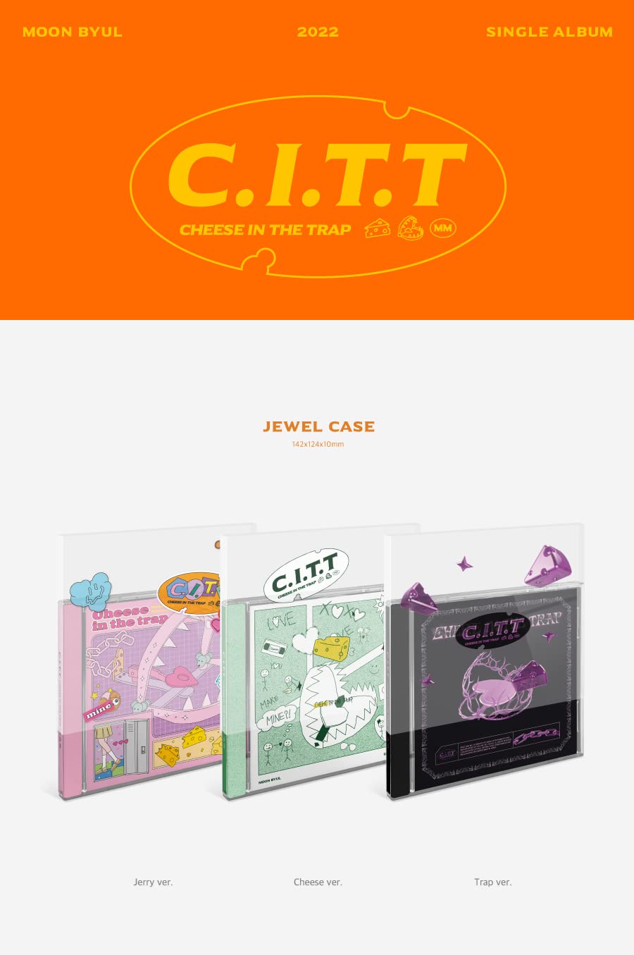 RBW Entertainment MAMAMOO MOONBYUL - C.I.T.T(Cheese in the Trap) 2nd Single Album K-pop Sealed (Trap ver.), 142 x 124 x 10 mm