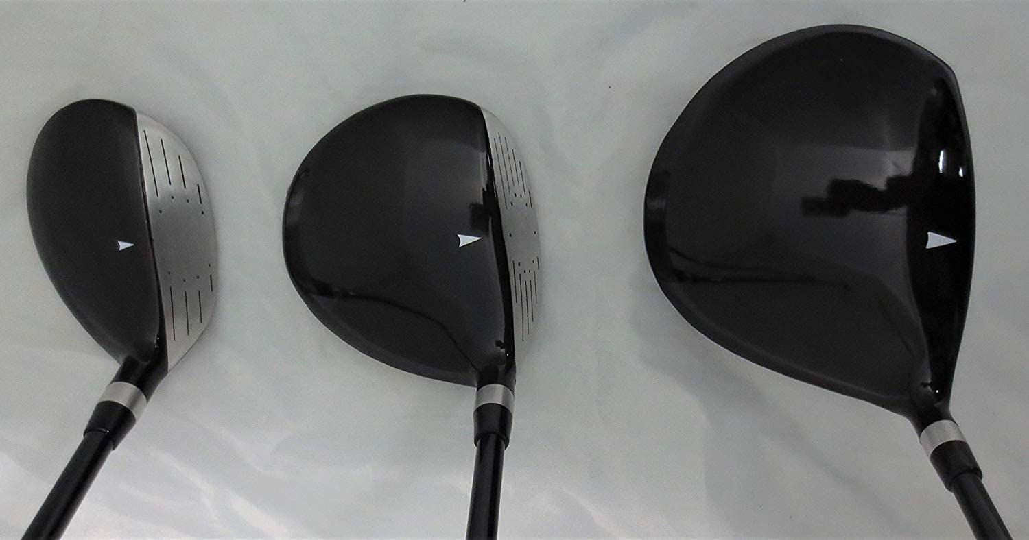 Mens Left Handed Golf Complete Set Driver, Wood, Hybrid, Irons, Wedge, Putter Clubs Deluxe Stand Bag Lefty LH