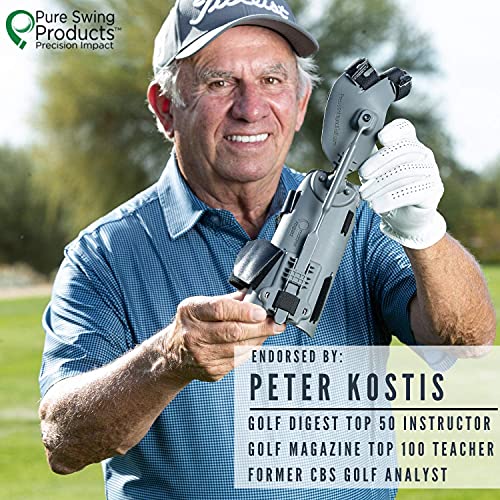 Precision Impact Golf Pure Swing Products Swing Trainer | Training Aid: Crisp Ball Striking, Proper Wrist Set, Backwing Rotation, Swing & Club Head Lag