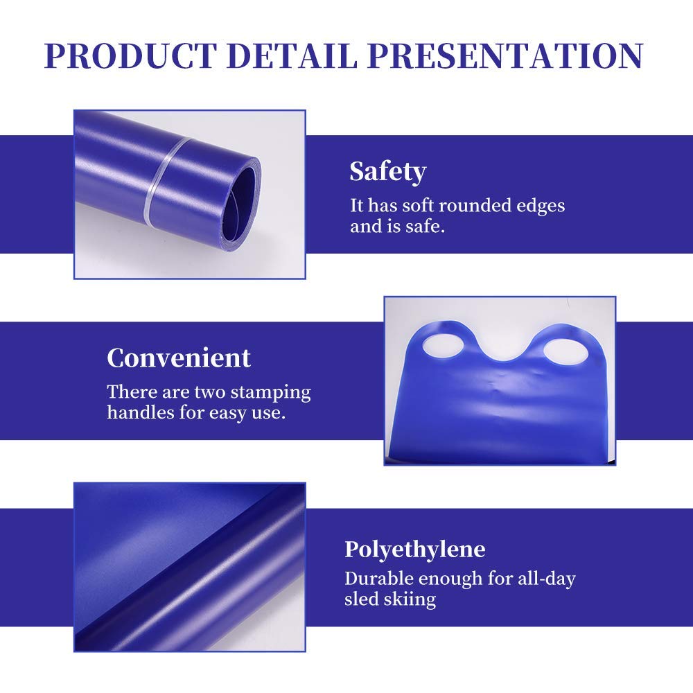 Snow Sled Flying Carpet, Roll Up Snow Slider with Handle for Kids and Adults, Portable Ski Flying Blanket Flexible Grass Skiing Carpet