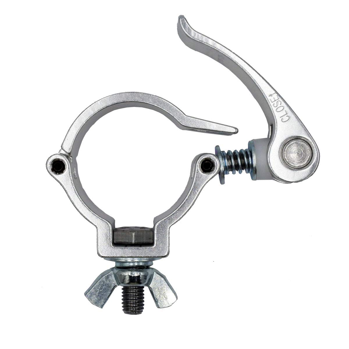 Quick Release Stage Light Clamps Fit 2 inch OD Truss Pipe Heavy Duty 220 Lbs Aluminum Alloy for Moving Head Light Par Lighting Spotlight (1PCS)