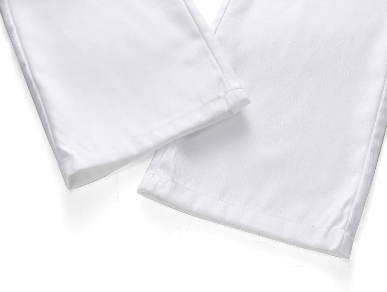 Mens Dress Pants Slim Fit Solid Color Skinny Trousers Classic Business Casual Wedding Suit Pants US Size 36W x 32L White