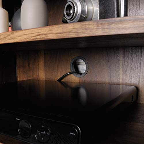 Sauder Nova Loft Credenza, L: 61.97" x W: 17.32" x H: 34.29", Grand Walnut Finish