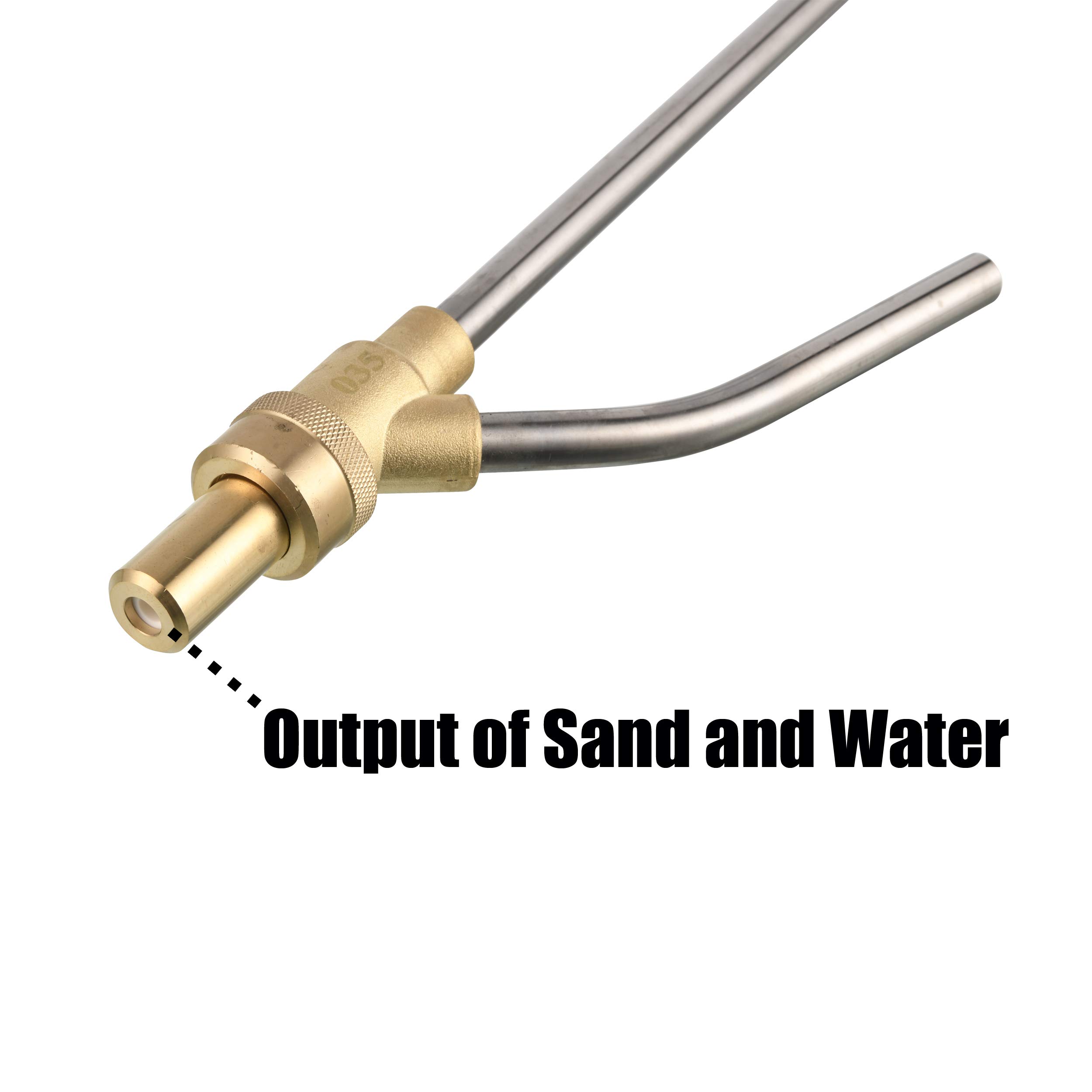 RIDGE WASHER Pressure Washer Sandblasting Kit, Wet Abrasive Sand Blaster Attachment, with Replacement Nozzle Tips, 1/4 Inch Quick Disconnect, 5000 PSI