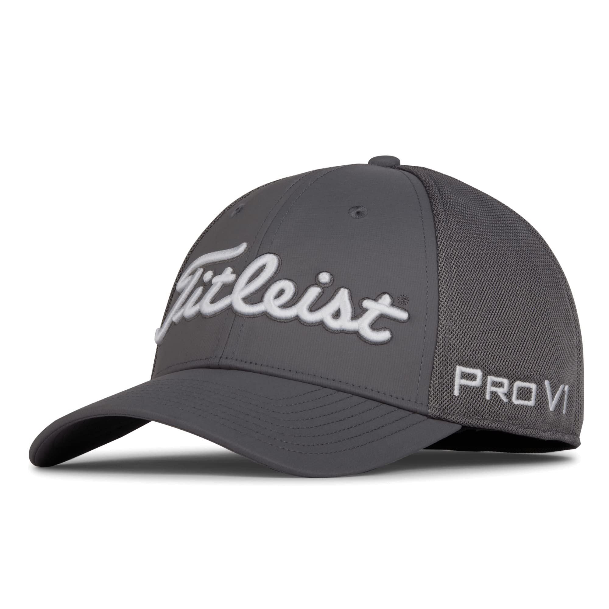 Titleist Men's Tour Sports Mesh Golf Hat Charcoal/White L/XL