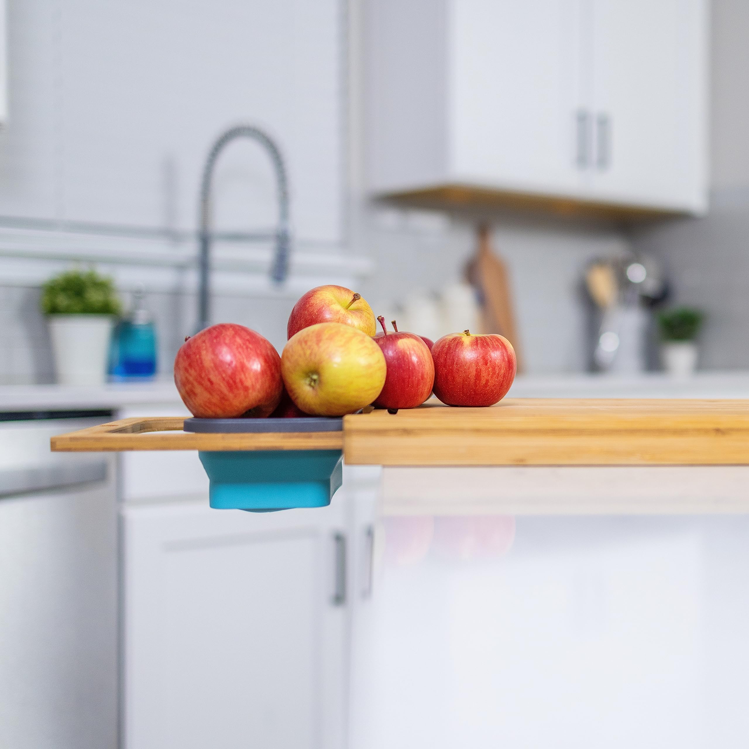 Naturebound Bamboo Cutting Board with Containers and Strainer