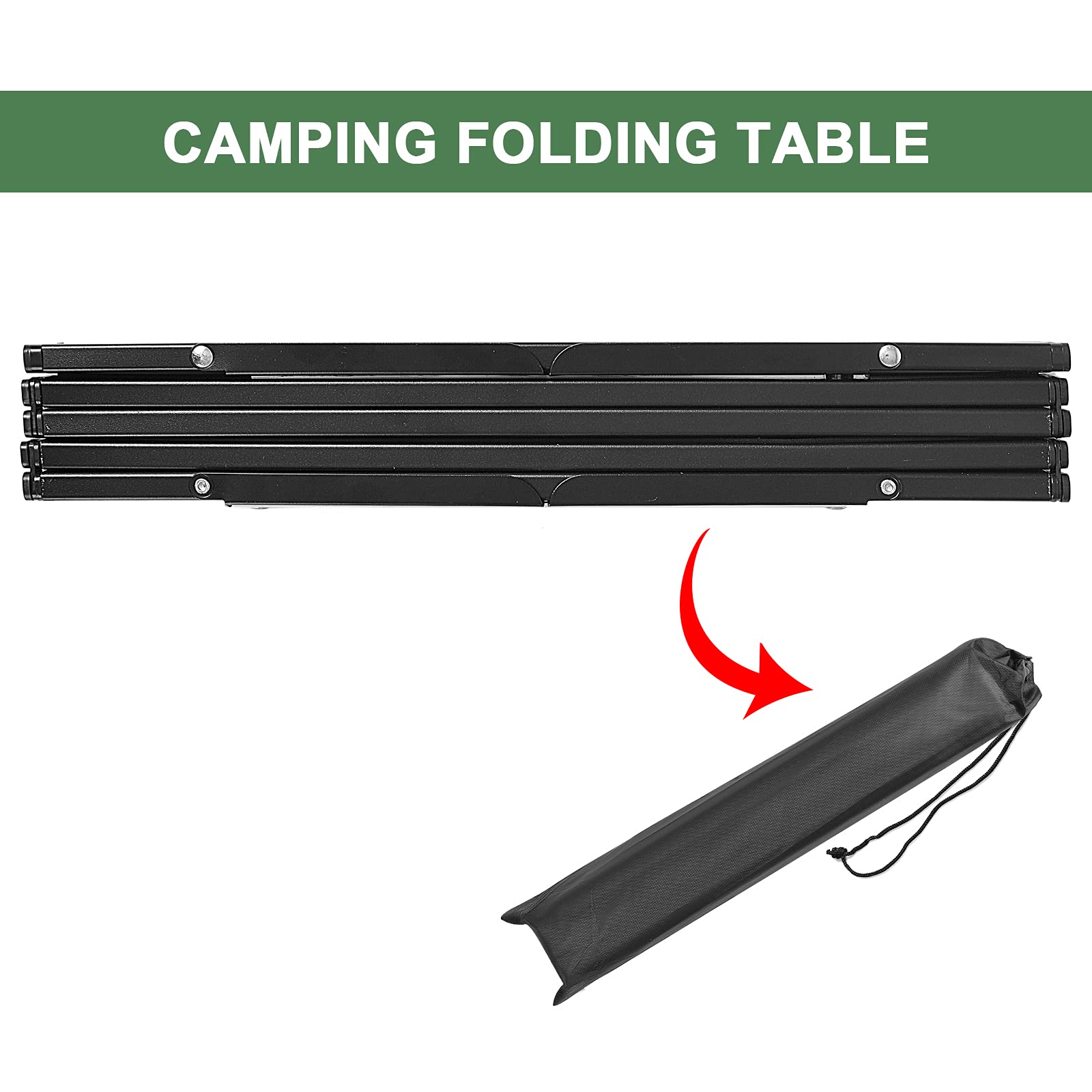 Small Beach Table Folding Aluminium Mini Picnic Table with Carrying Bag Ultralight Compact Portable for Camping Hiking Travel Fishing Accessories