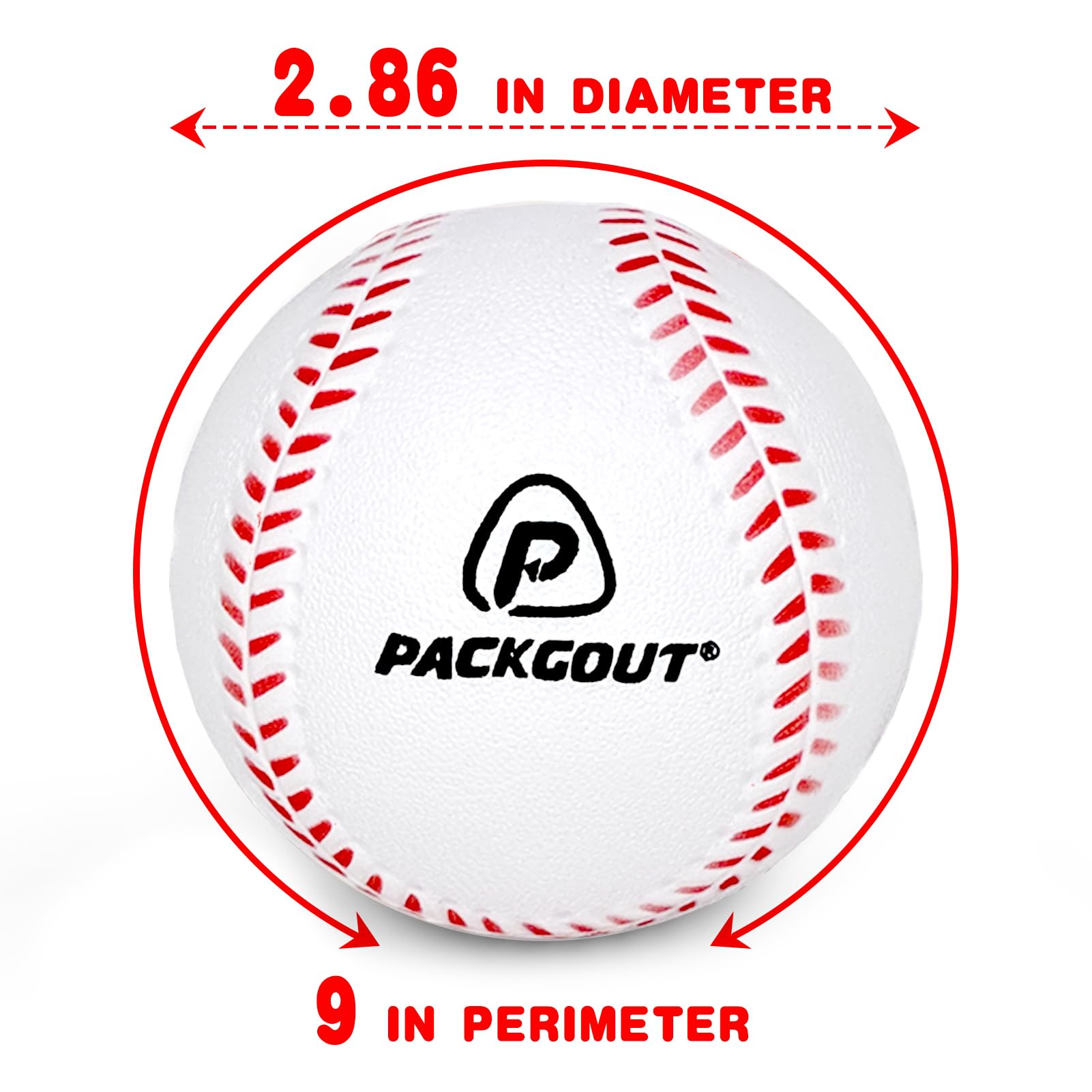 PACKGOUT Soft Baseballs Foam Baseballs for Kids, Practice Training Softball Tballs Balls, Safty Baseballs for Batting Tees, for Foam Ball Gloves Mitts Bats Nets Bags