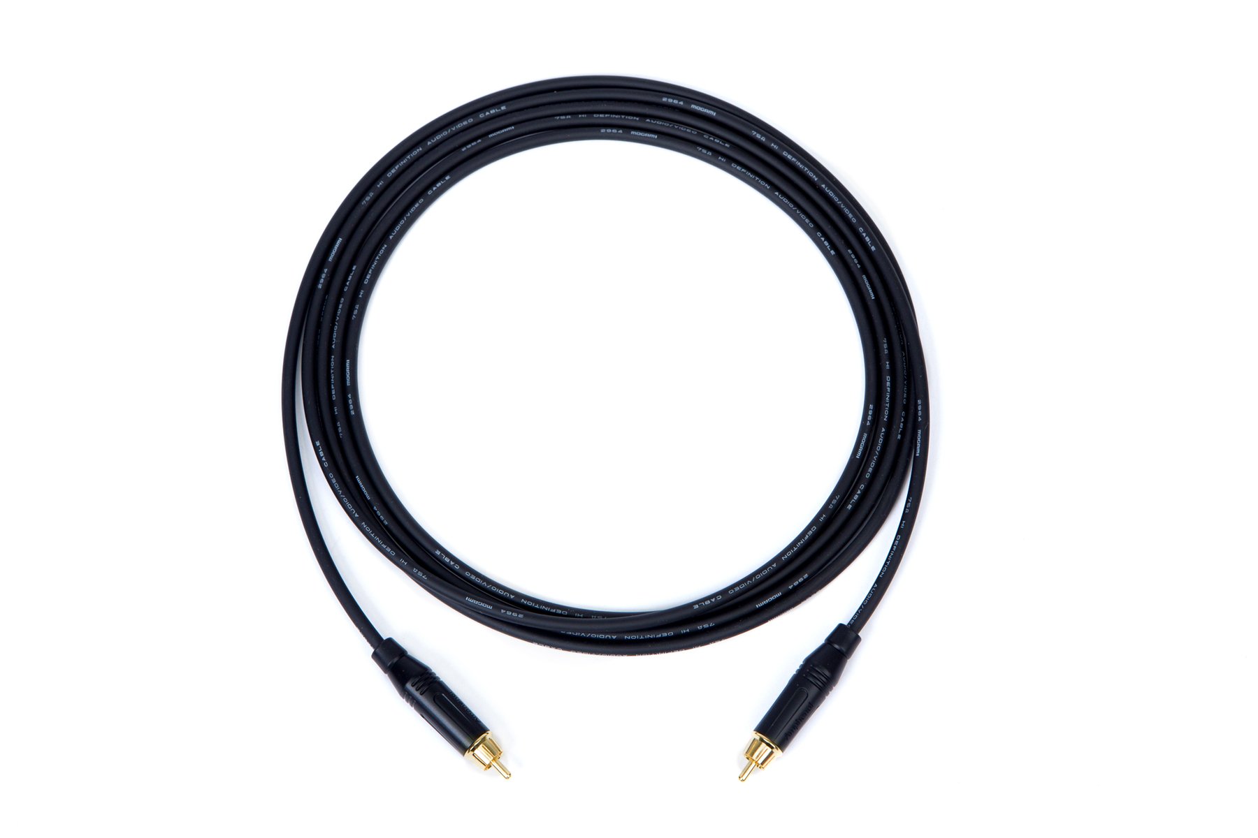 Mogami 2964 Custom S/PDIF 75 Ohm Cable | Black Amphenol RCA to RCA | (3 Ft)