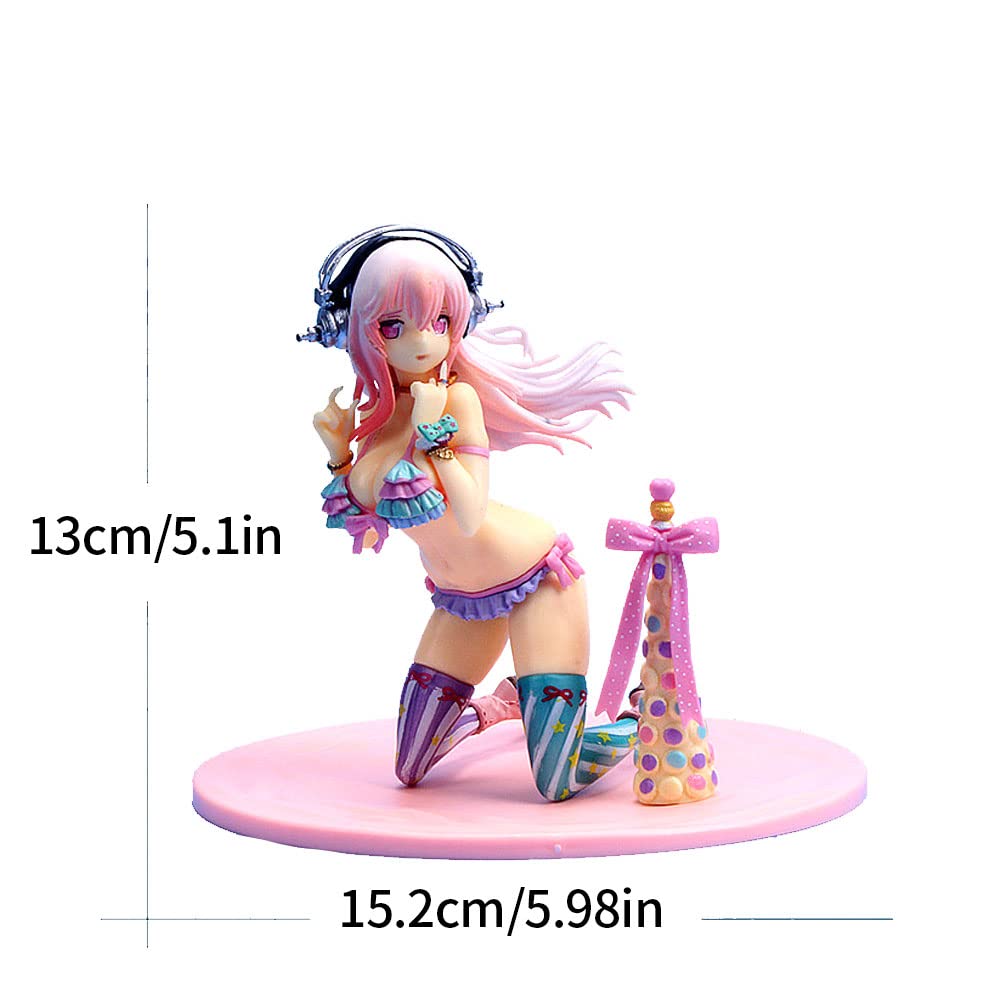 ZKTSRY SUPERSONICO Anime Action PVC Figure Model (Swimsuit Version),5.2-inch Animated Action Diagram for Table Office Collection