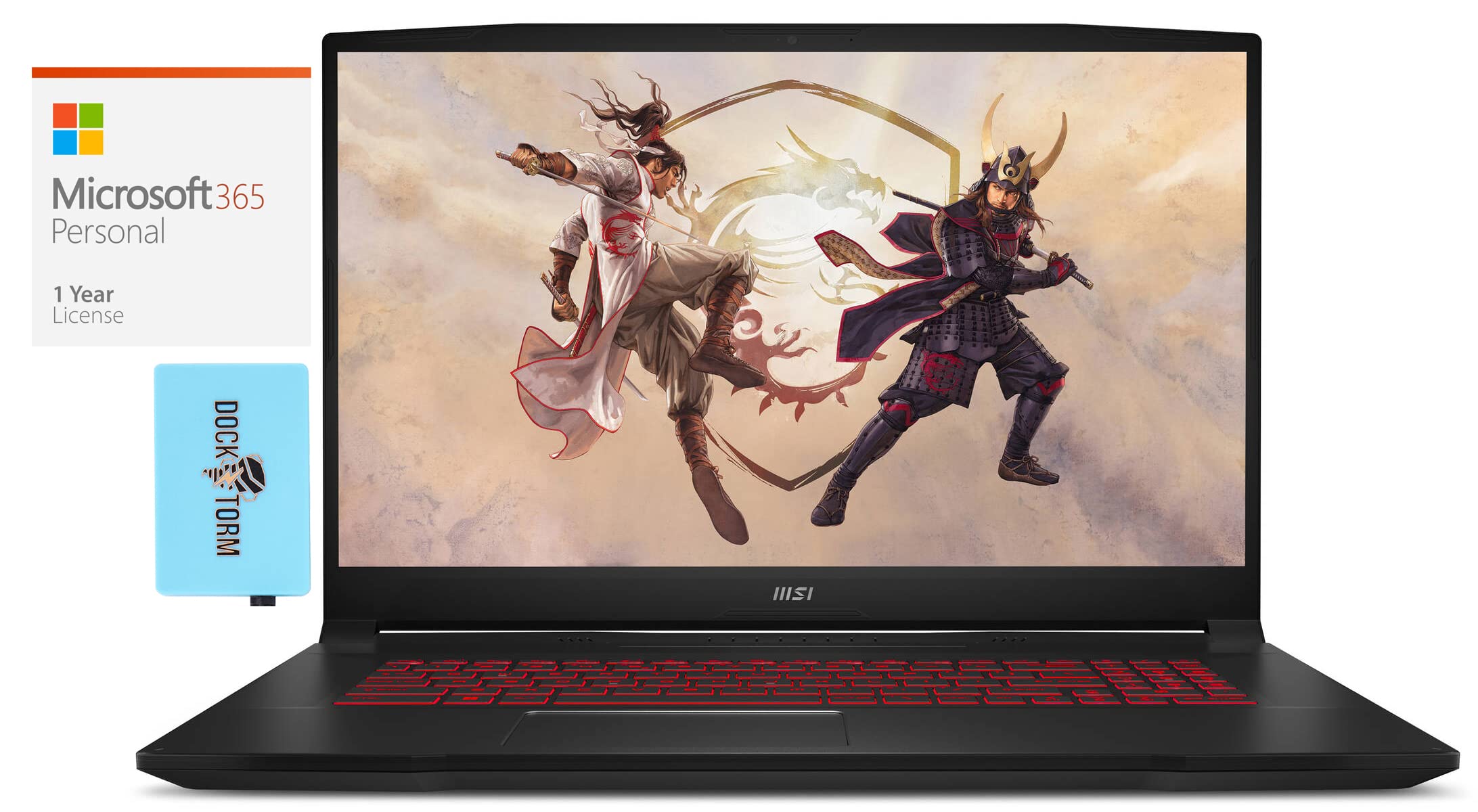 MSI Katana GF76 12UE-026 Gaming & Entertainment Laptop (Intel i7-12700H 14-Core, 64GB RAM, 2x8TB PCIe SSD RAID 0 (16TB), GeForce RTX 3060, Win 11 Pro) with MS 365 Personal, Hub