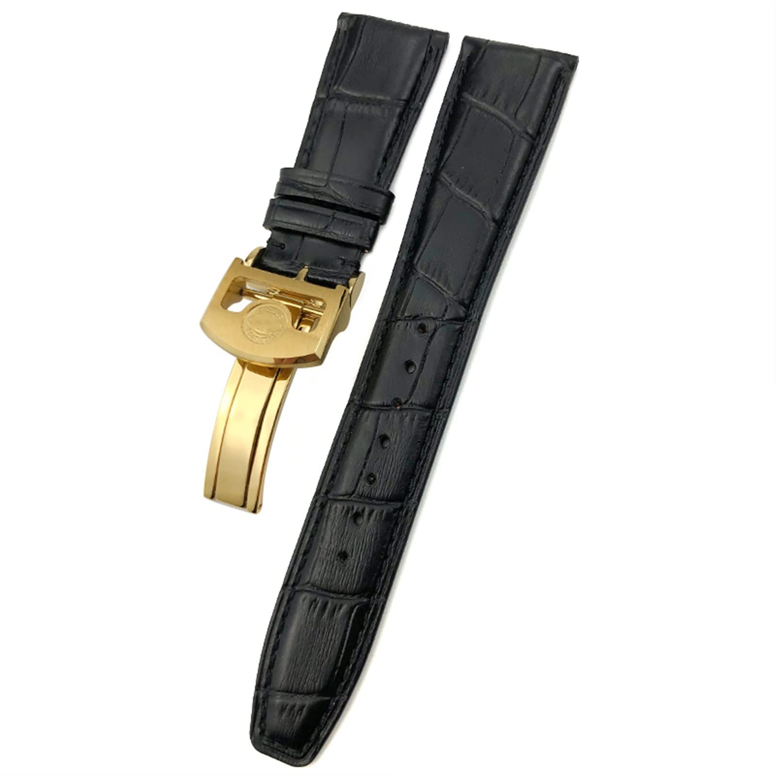 MURVE 20mm 21mm 22mm Cowhide Watch Band Replacement for IWC Portugieser Porotfino Family 'S Watches Strap Folding Buckle (Color : 22mm, Size : 20mm)