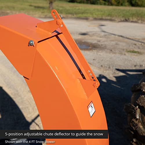 Titan Attachments 6 FT Snow Blower, Category 1, 3 Point PTO Driven, Directional Snow Chute