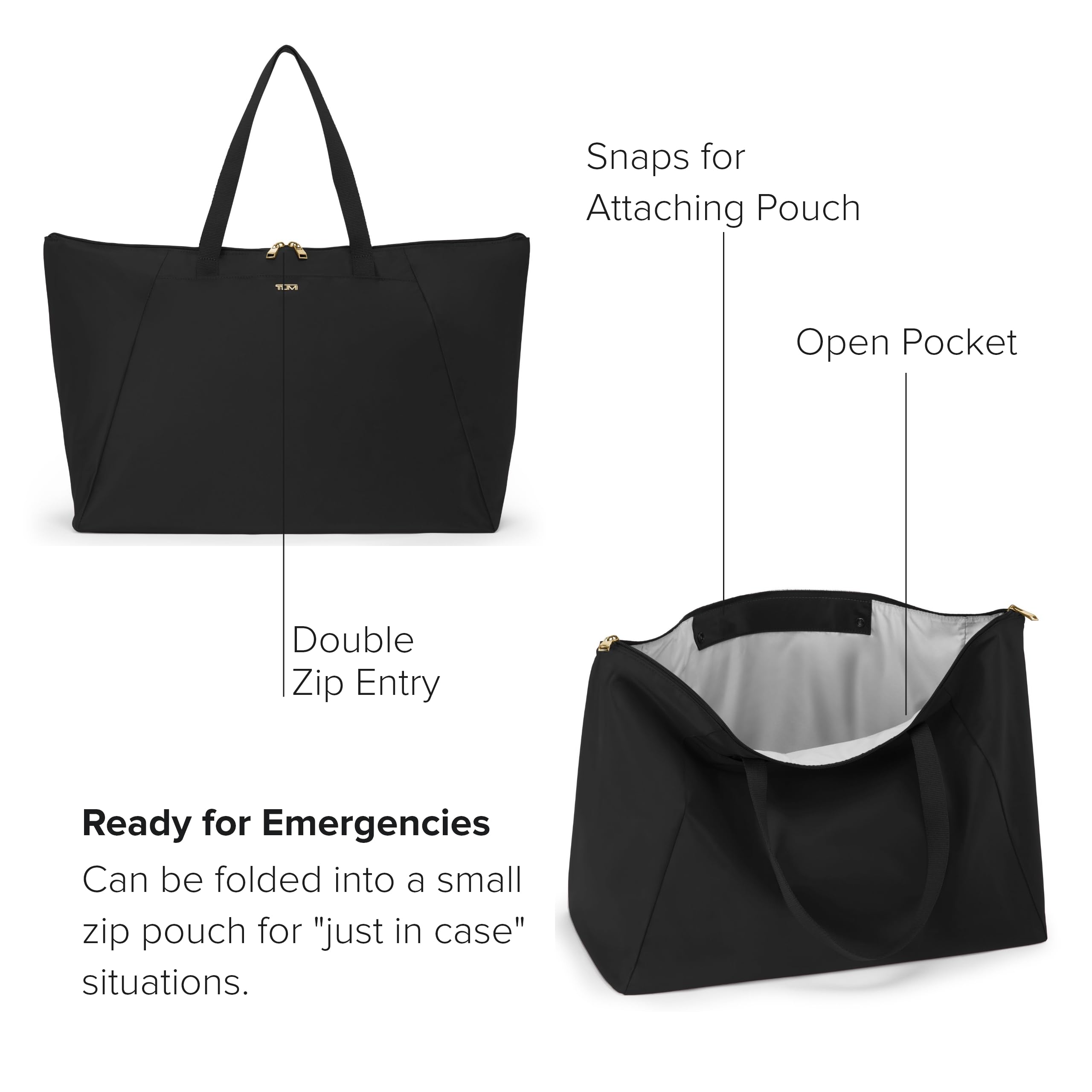 TUMI - Just In Case Tote - Packable Travel Bag - Foldable Travel Tote Bag- Water-Resistant Tote - 14.0" X 23.0" X 9.0" - Desert Red