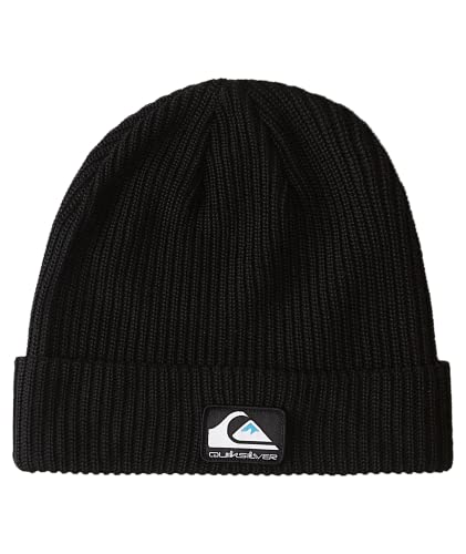 Quiksilver mens Omnirecycle Beanie Beanie Hat, Black, One Size US