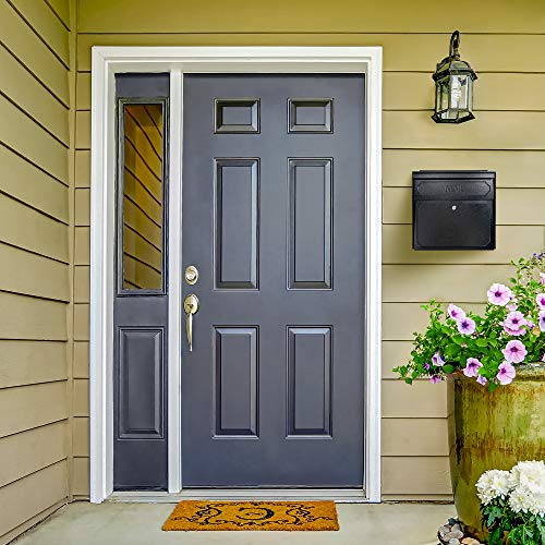 Mail Boss 7172 Townhouse Locking Security Wall Mount Mailbox, Black, Pack of 1