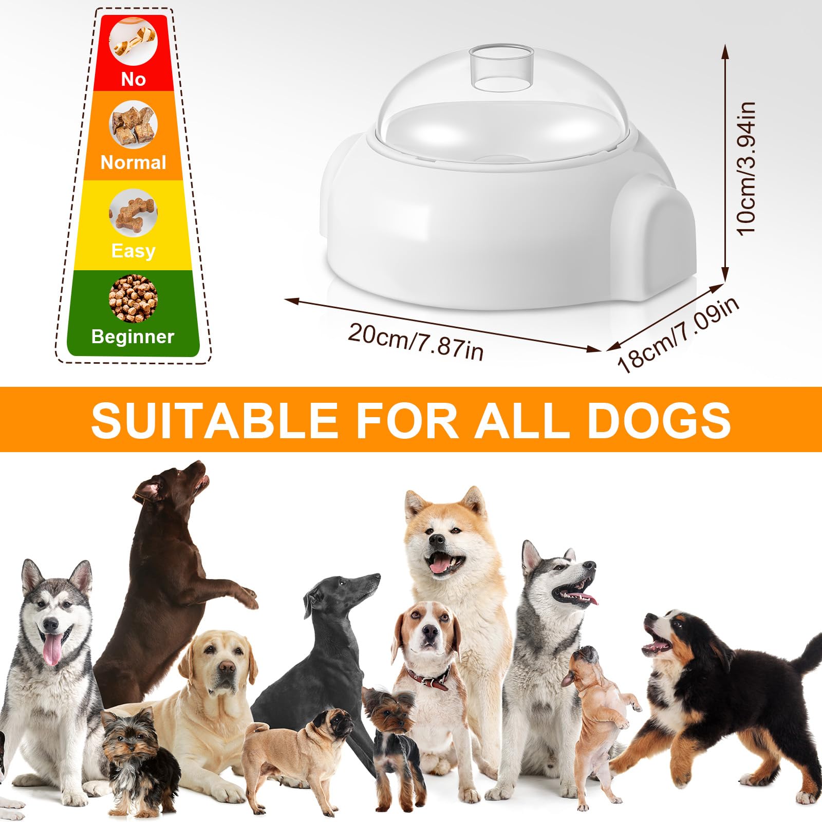 Paterr 2 Pcs Treat Dispensing Dog Toys, Bottom with Rollers, Interactive Slow Feeding Dog Food Dispenser, Push Design Slow Feeder Dog Bowls Game for Fun Slow Feeding, Entertaining, Stimulating