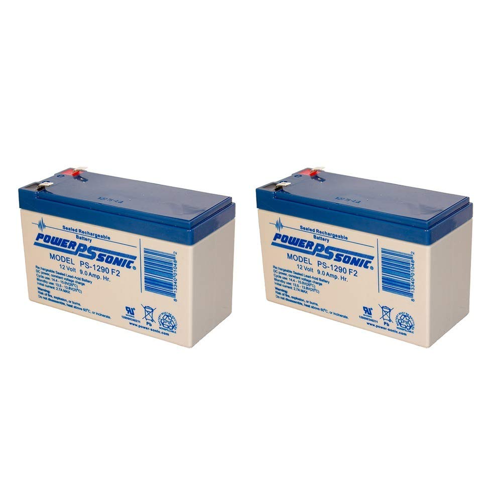 Power Sonic 12V 9Ah SLA Replacement Battery Compatible with APC Back-UPS XS1500 RBC109 PS-1290-2 Pack