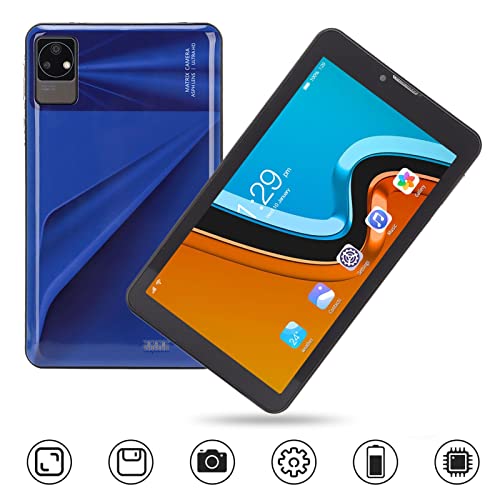 Naroote 7 Inch Tablet, 32GB Tablet 5GWIFI Dual Band Dual Card Dual Standby for Kids (US Plug)