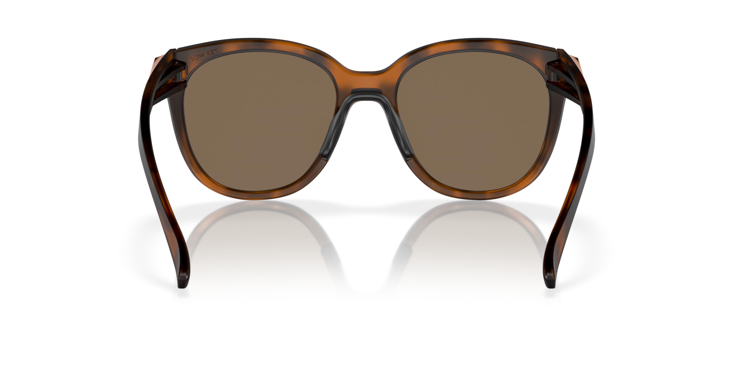 Oakley Women's OO9433 Low Key Round Sunglasses, Matte Brown Tortoise/Prizm Rose Gold Polarized, 54 mm