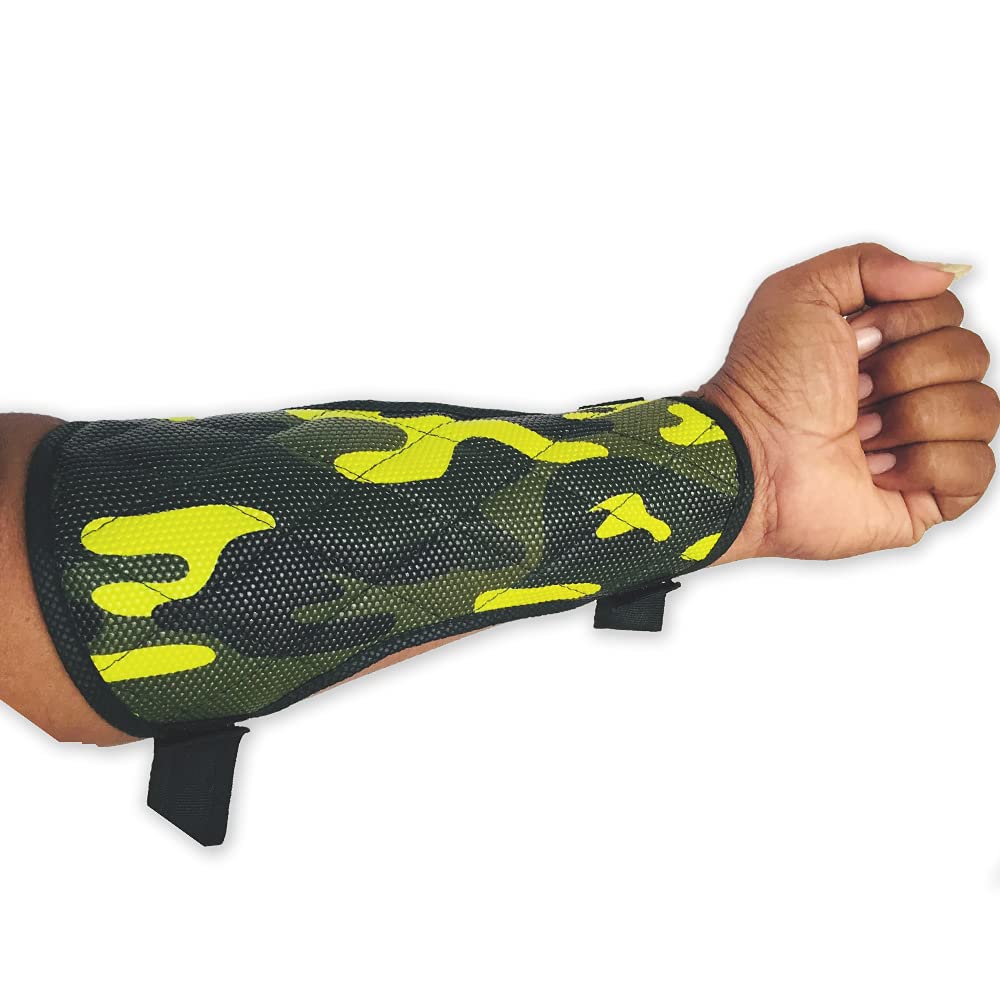 SQL Archery Arm Guard For Men Women & Kids, Artificial Leather, 3 Layer Safety with Hook & Loop Fasteners & Adjustable Clips, Perfect Hold, Arm Guard Forearm Protector, Bracer β (Orange)