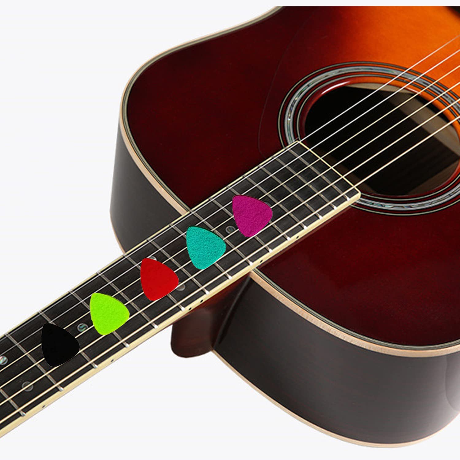 Tpyx 20 Pieces Felt Ukulele Picks with Pick Holder, Easy Grip Felt Picks for Bass, Ukulele, Guitar (Colorful)