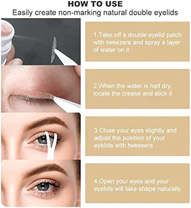 OJJ Geneve Invisible Eye Lift Strips,Glue-Free Invisible Waterproof Double Eyelid Sticker,lids by design eyelid strips (600PCS)