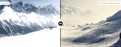 Revo Goggles No. 6 x Bode Miller: Interchangeable SuperNova+ Photochromic Lens, Matte White Frame with Blue Water Lens