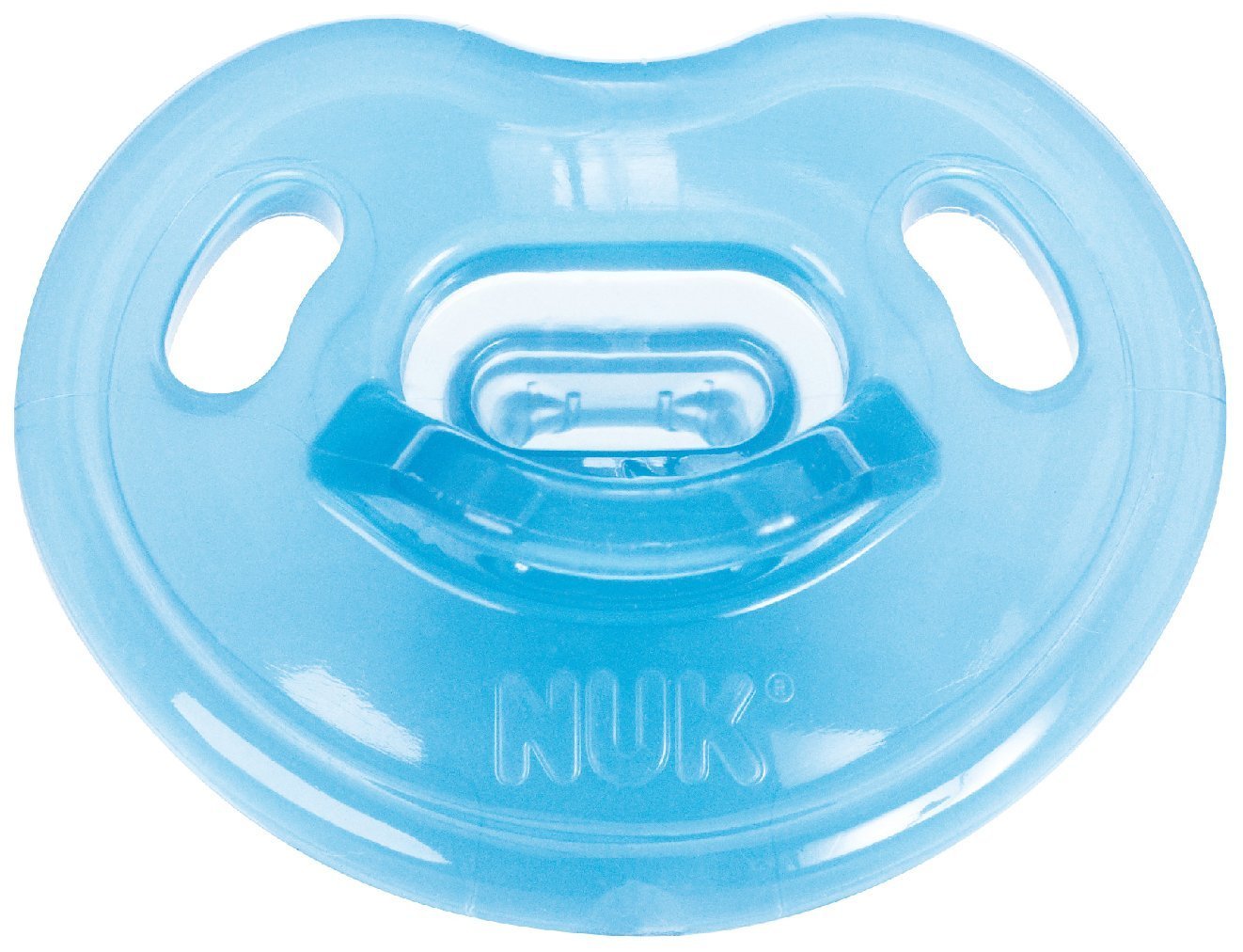 NUK Newborn 100% Silicone Orthodontic Pacifier, 0-3 Months, Blue/Green, 2pk