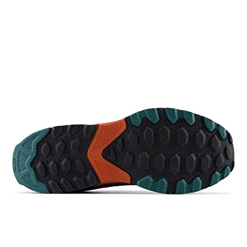 New Balance Men's Fresh Foam 510 V6 Trail Running Shoe, Magnet/Black/Hot Marigold, 9.5 Wide