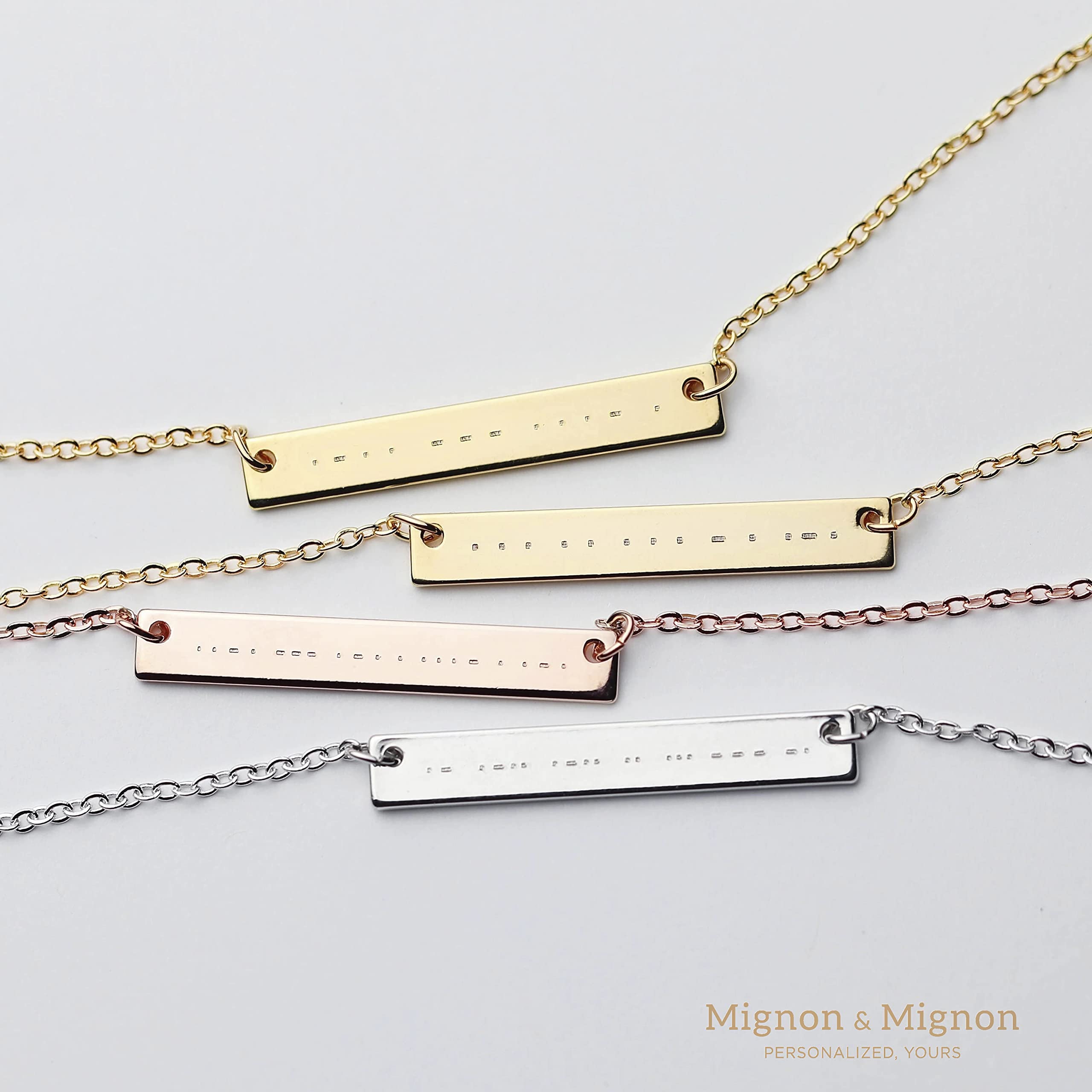 MignonandMignon Morse Code Necklace Jewelry Gift Sister In Law High School Graduation - 9N-MC