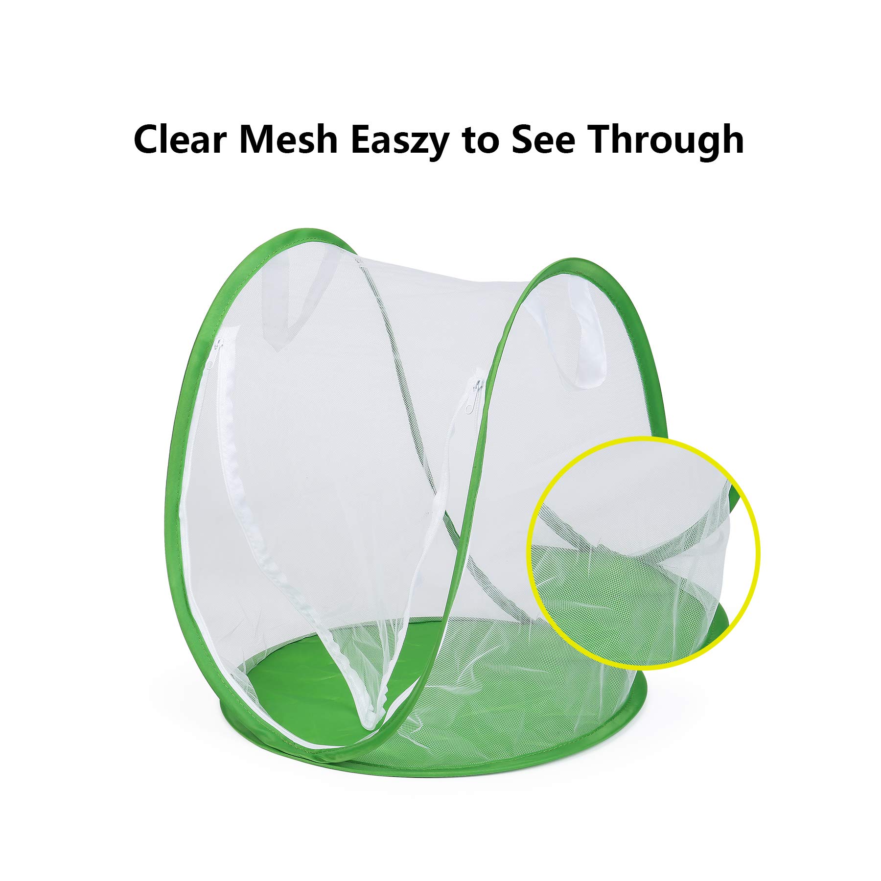 RESTCLOUD 14.6" Insect and Butterfly Habitat Cage Terrarium Pop-up 14.6 Inches Tall U Shape Caterpillars Enclosure