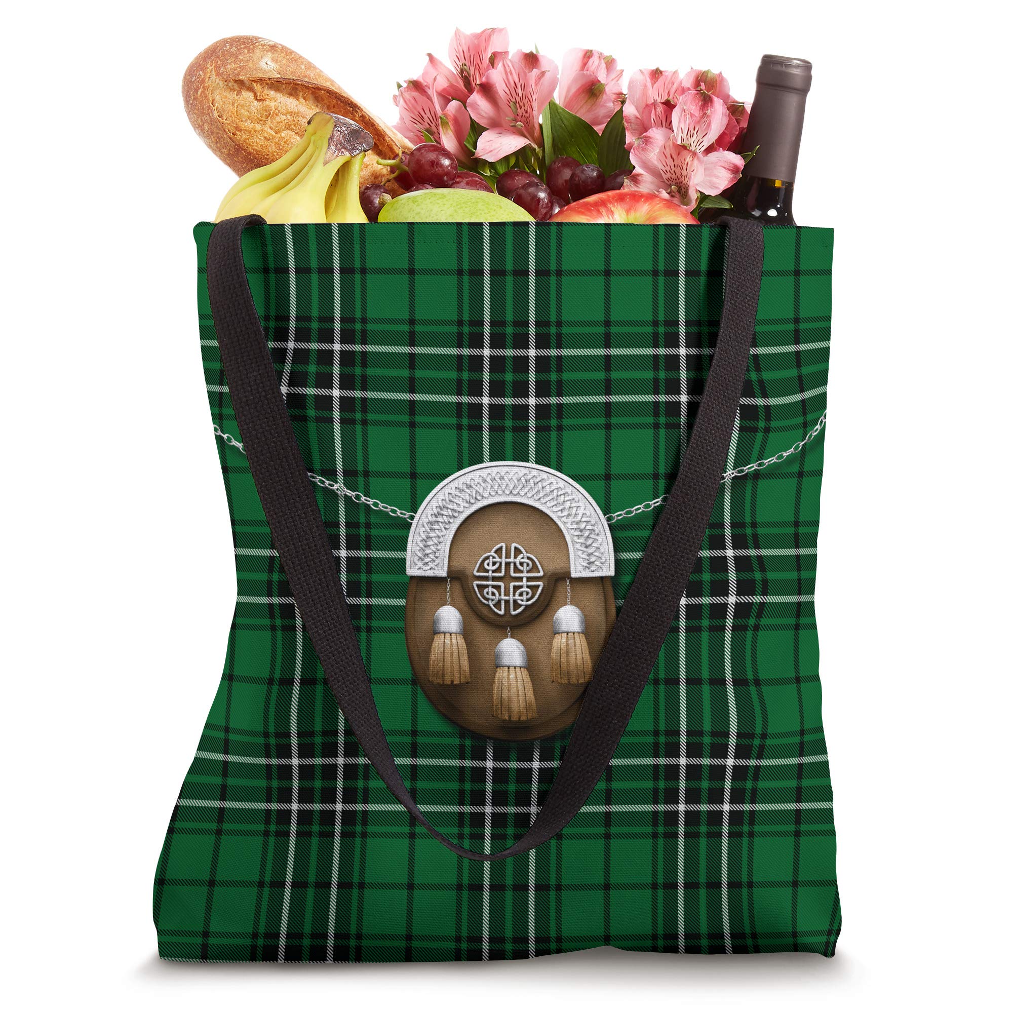 Scottish Clan MacLean Hunting Tartan Plaid With Sporran Tote Bag