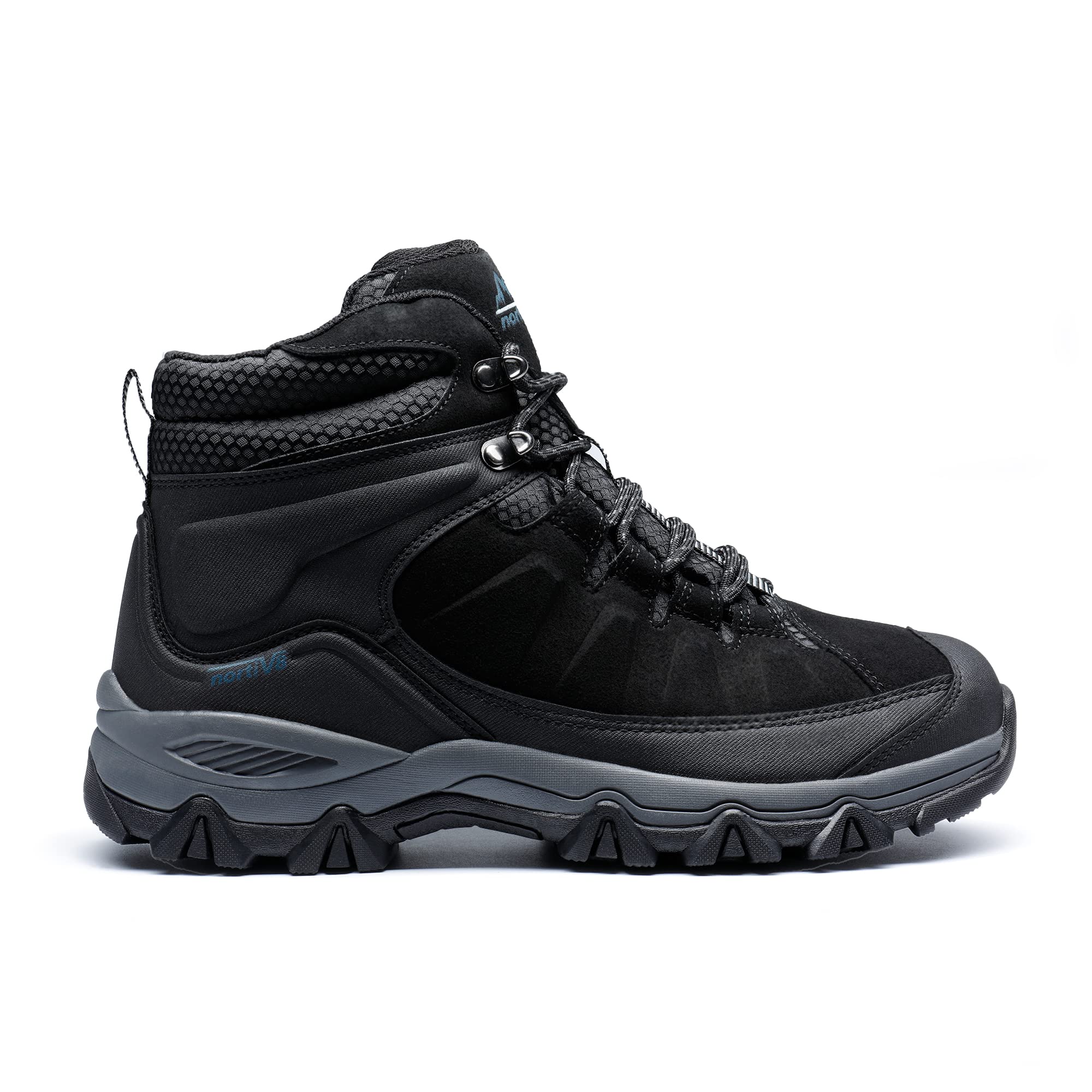 NORTIV 8 Men's Waterproof Winter Hiking Boots Outdoor Trekking Mid Backpacking Mountaineering Shoes,Size 7 Black SNHB2210M