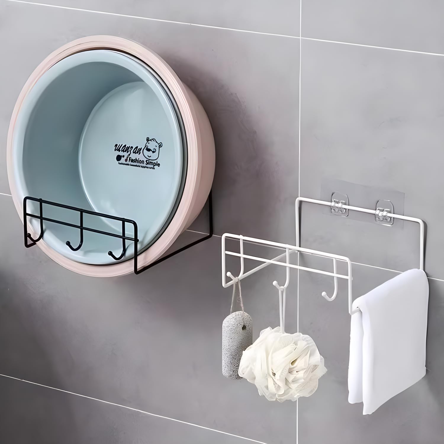 YOFAN 12-Pack Clear Adhesive Suction Sticker for No Drilling Bathroom Shower Shelf Accessories, Super Strong Adhesive Wall Sticker for Shower Caddy and More