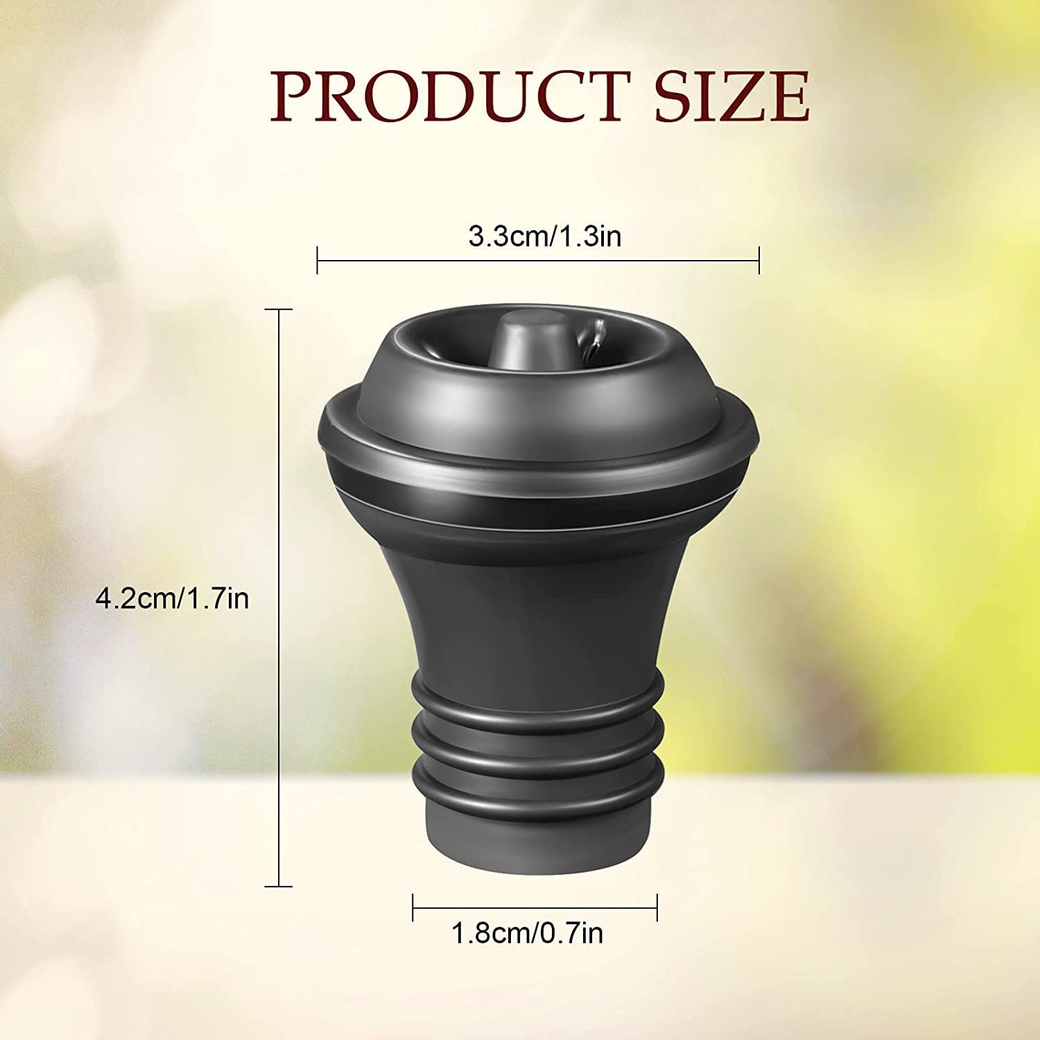 Wine Vacuum Stoppers Set of 3β Black