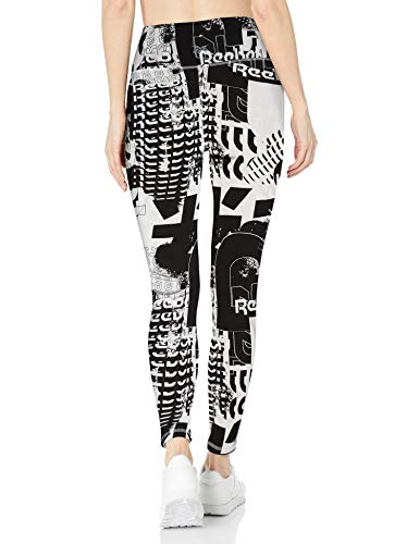 Reebok womens Workout Ready Meet You There Cotton Legging Tight, Black, Large US