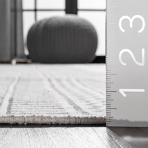 nuLOOM Hand Made Raina Area Rug, 9x12, Grey