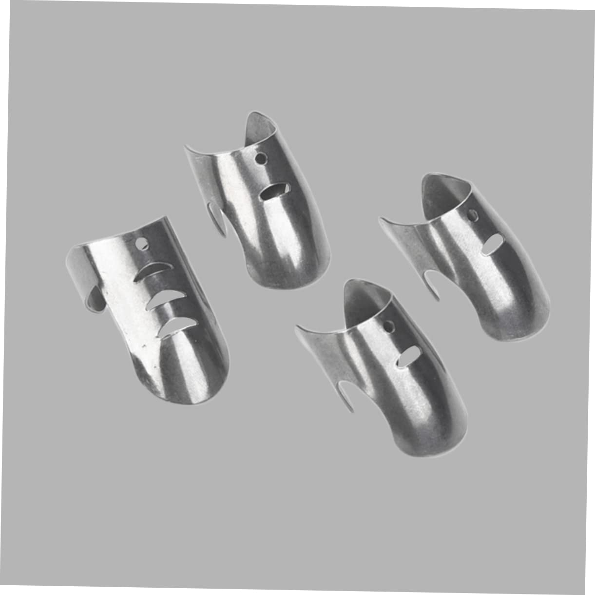 OKUMEYR 4pcs Thumb Protector Peeling Finger Guard Finger Guard Slicing Chef Finger Protector Finger Cutting Guard Finger Cutting Protector Finger Protectors Stainless Knife Guard Anti-cut