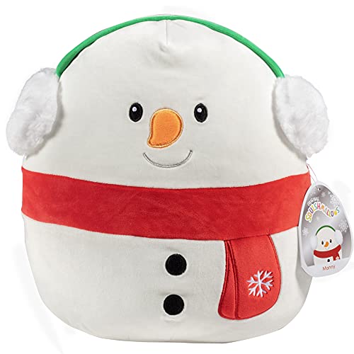 Squishmallow 12" Manny The Snowman - Official Kellytoy Plush - Soft and Squishy Stuffed Animal Toy - Great Gift for Kids - Ages 2+