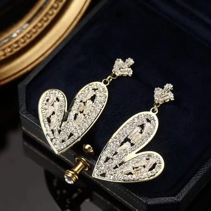 Women's 18k Gold Plated 925 Sterling Silver Post Heart Shaped Earrings Hypoallergenic by AYNN (Shell Heart)