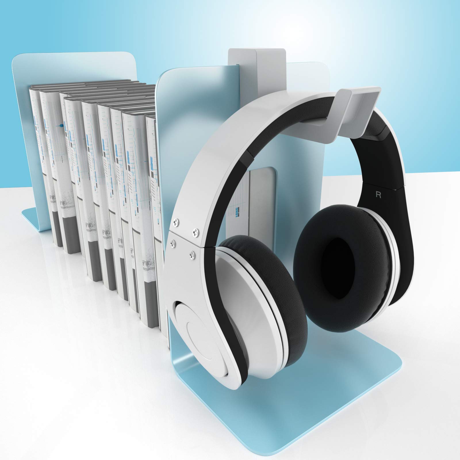 OLYGIVE PS5 Headphone Holder, PS5 Headset Hanger, Compatible with Universal Gaming Headsets - White (1 Pack)