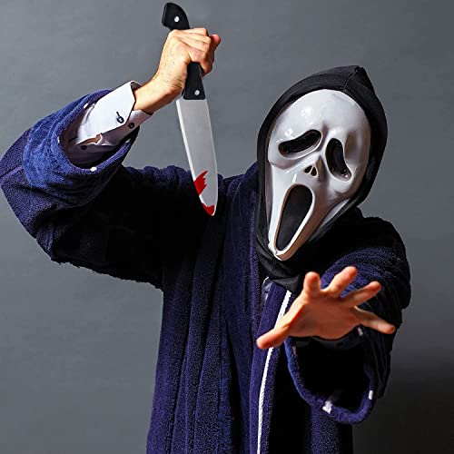 VZQI Michael Myers Knife 2Pcs Classic Halloween Blood Knife Horror Butcher Knife Props