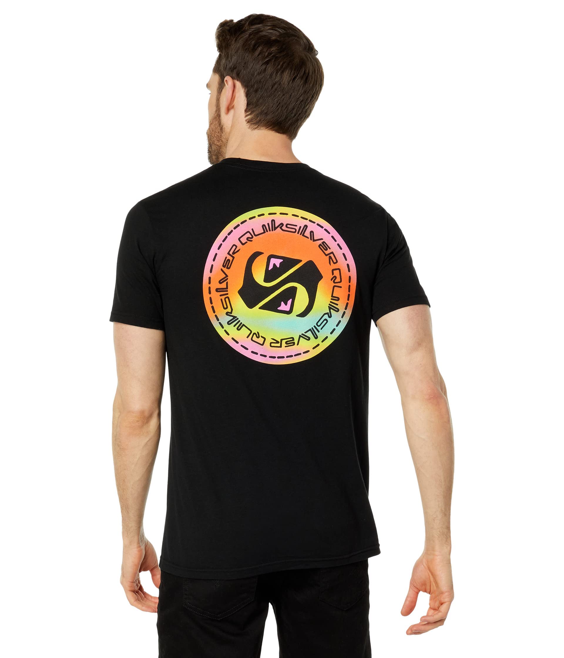 Quiksilver Men's Color Flow Tee Shirt, Black, Small