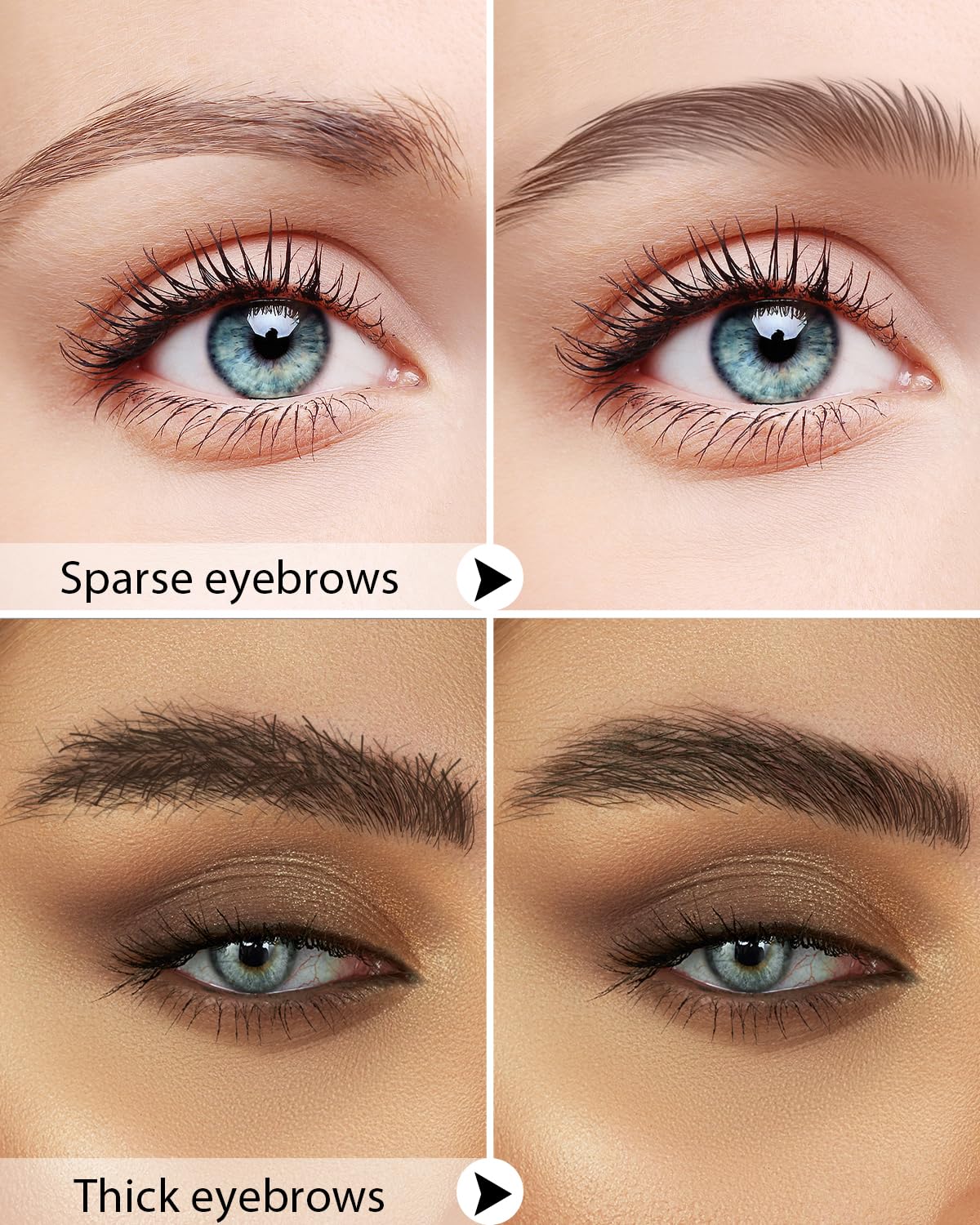 Naseny Waterproof Mascara Black Volume And Length,Liquid Mascara For Lash Extensions,Clear Eyebrow Gel Keep Brows Stay In Place All Day,Brow Freeze Goes a Long Way Creat Full Voluminous Eye Looking