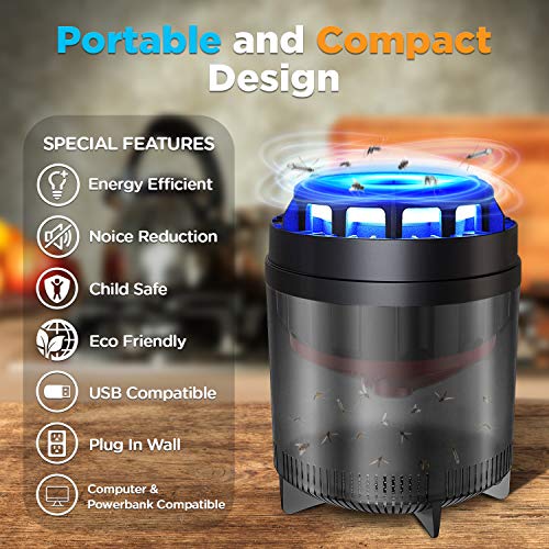 White Kaiman Bug and Flying Insect Trap | Indoor Fly, Gnat, and Mosquito Trap W/Easy Plug & Leave Design -