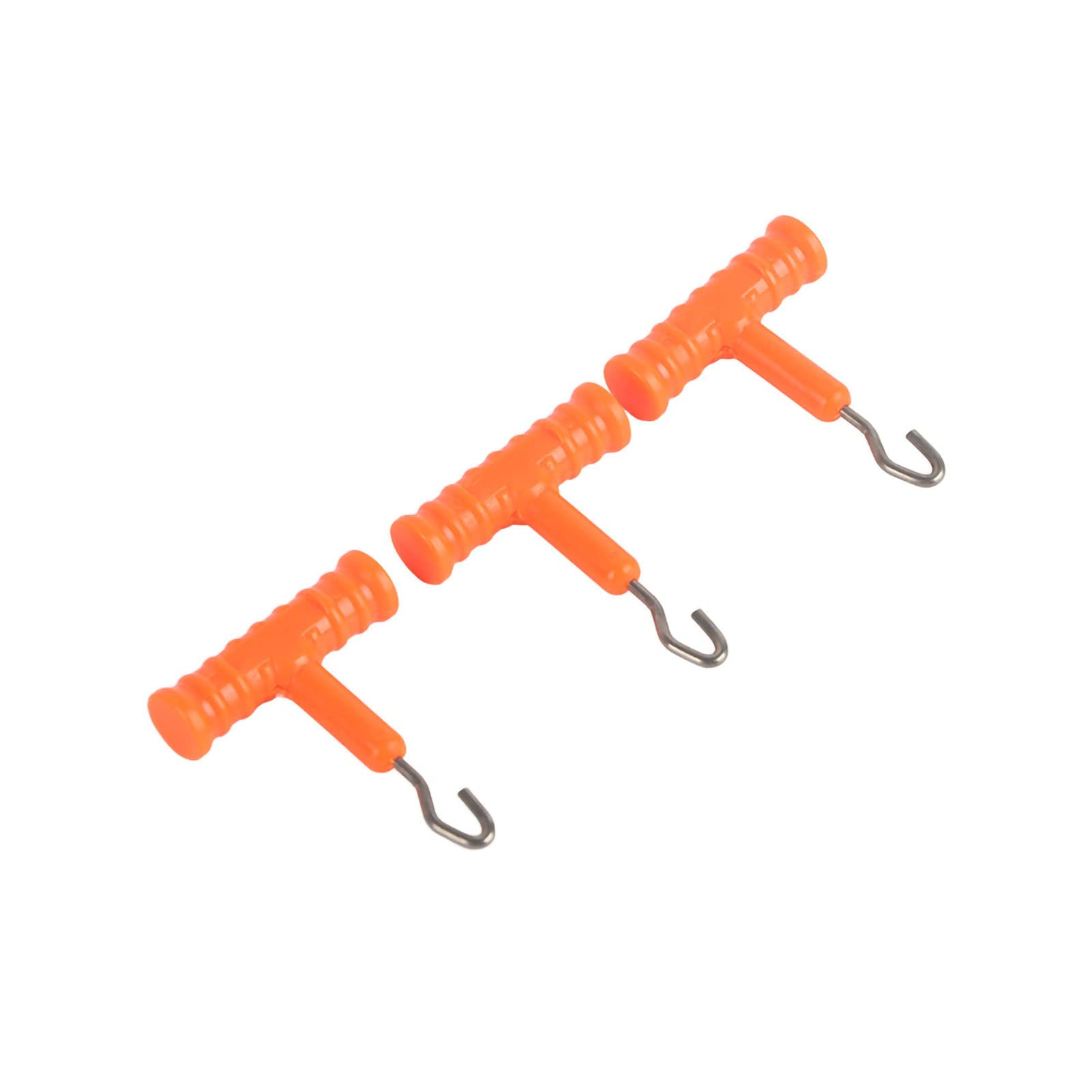 Vakitar 3pcs Knot Puller Fishing Baiting Rig Tool Accessory for Outdoor(Orange)