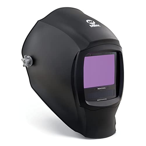 Miller 280045 Digital Infinity Welding Helmet (Black) - Auto-Darkening Welding Helmet with Clearlight 2.0 Technology - Welding Hood Protects Eyes, Neck, & Face - Welding Mask With 13.4 sq. in. View
